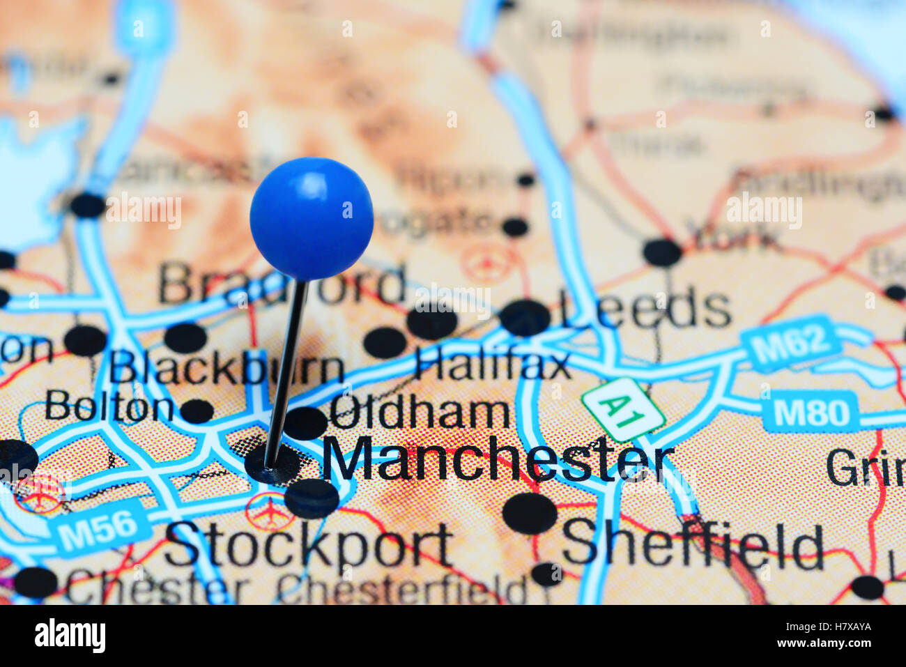 Manchester map hi-res stock photography and images - Alamy