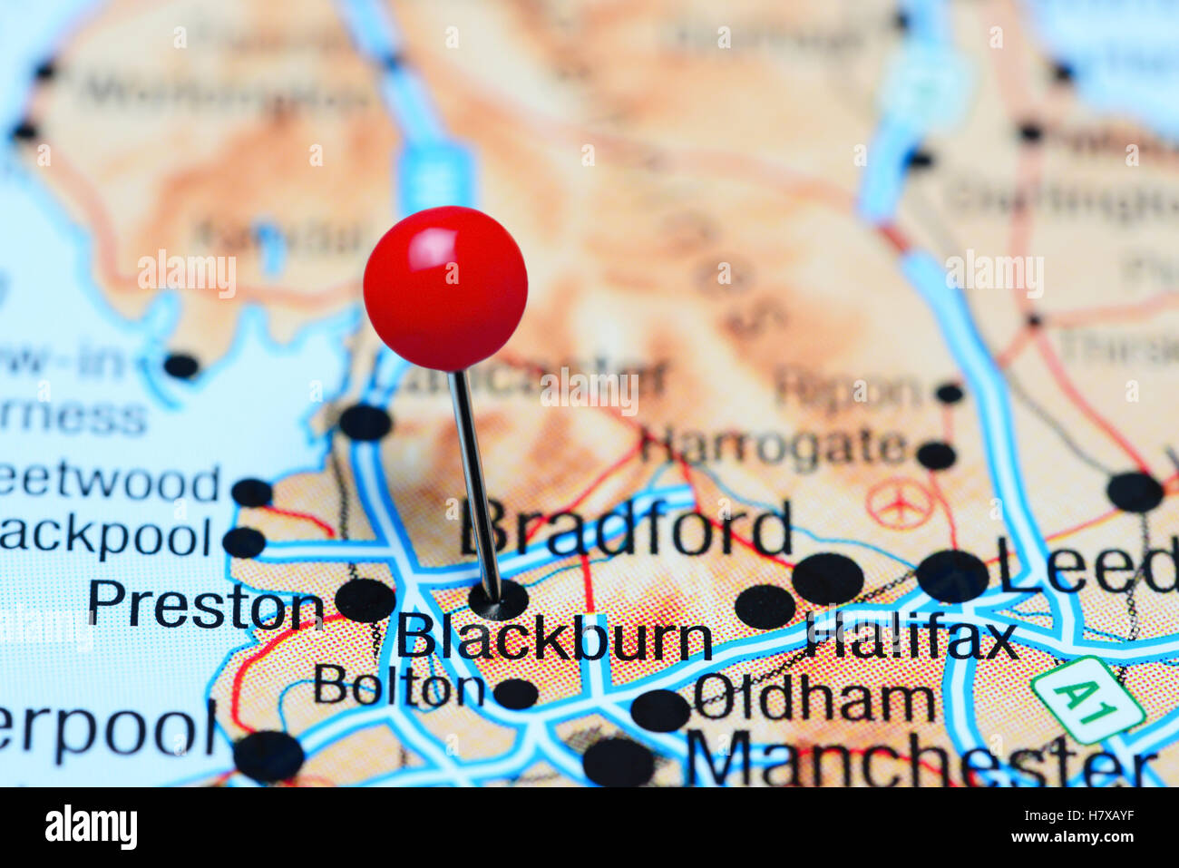 Map of blackburn hi-res stock photography and images - Alamy