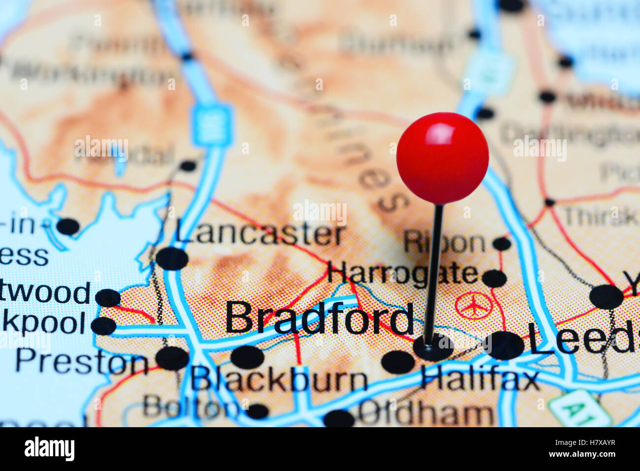 Bradford map hi-res stock photography and images - Alamy