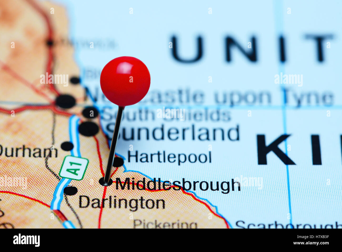 Middlesbrough map hi-res stock photography and images - Alamy