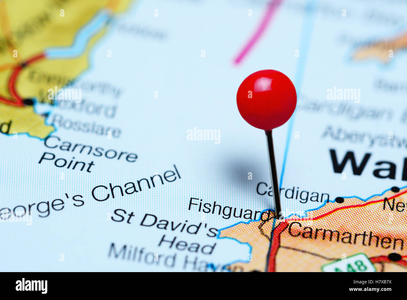 Fishguard map hi-res stock photography and images - Alamy