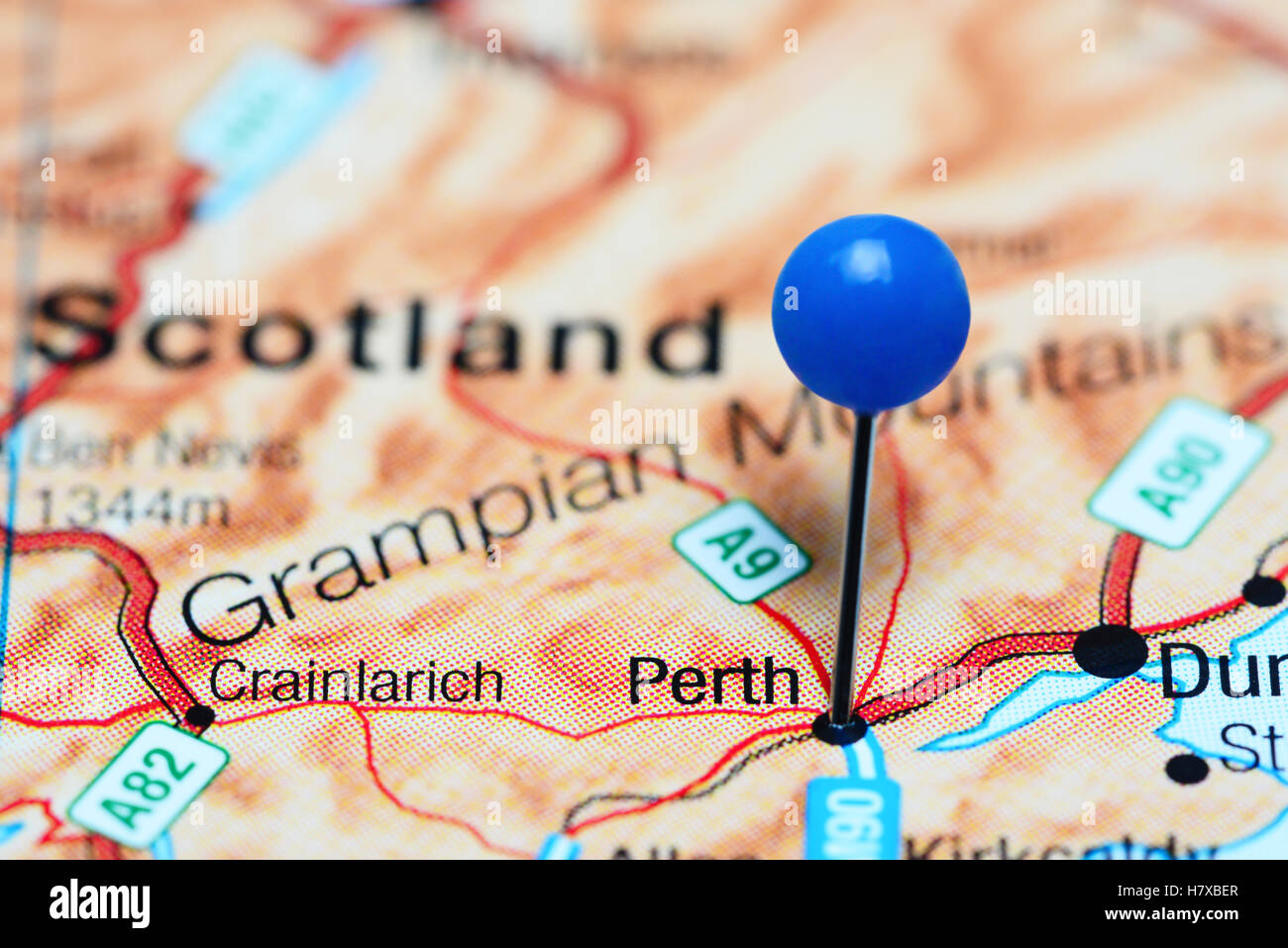 Perth map hi-res stock photography and images - Alamy