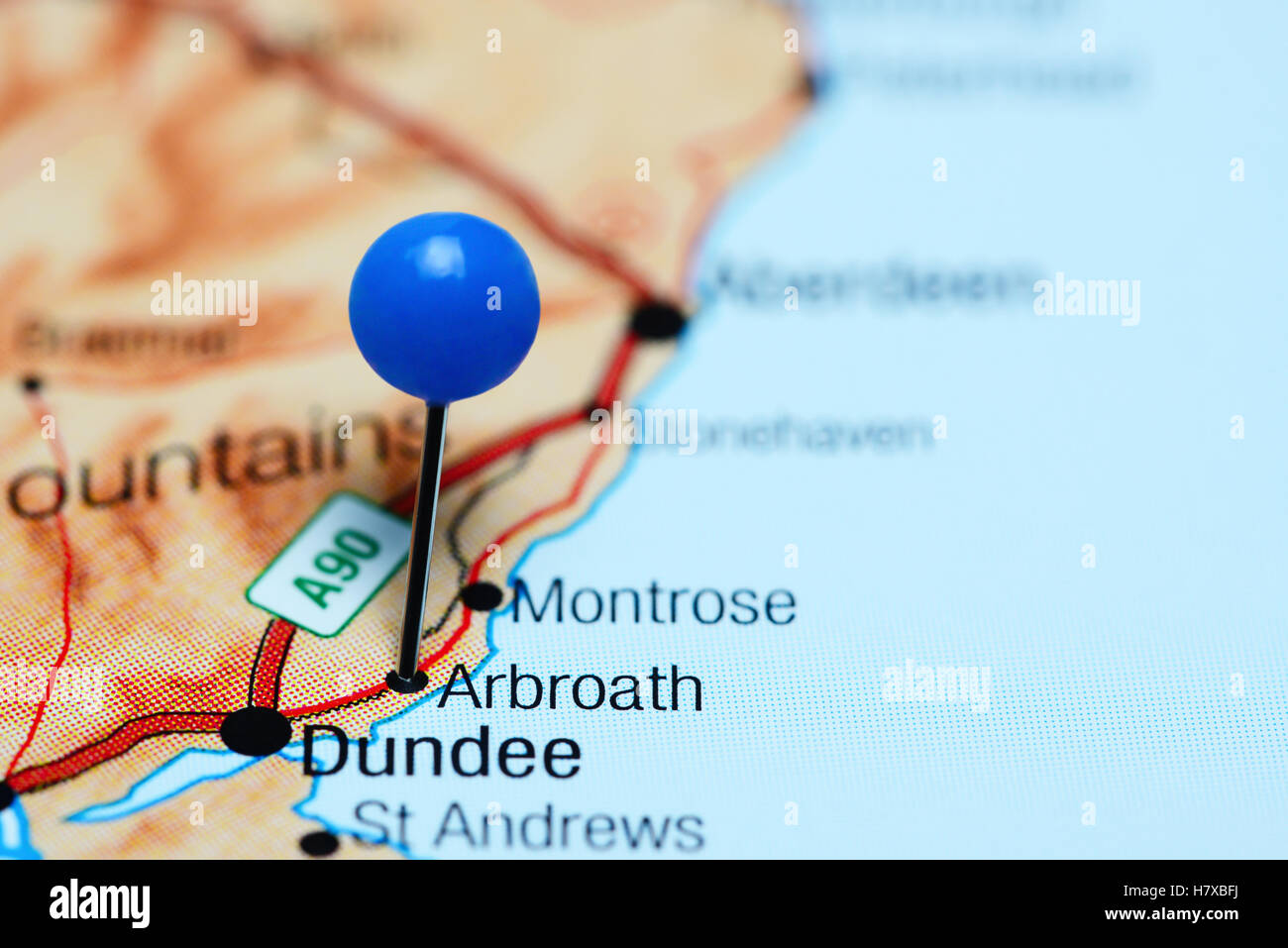 Map of arbroath hi-res stock photography and images - Alamy