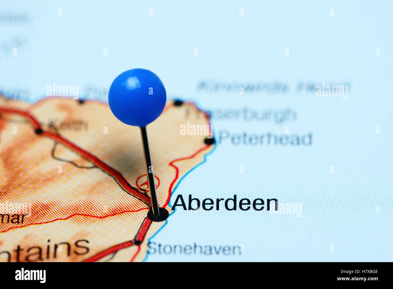 Aberdeen city map hi-res stock photography and images - Alamy