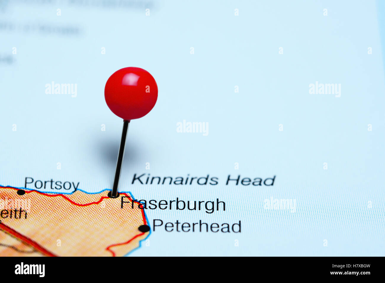 Fraserburgh map hi-res stock photography and images - Alamy