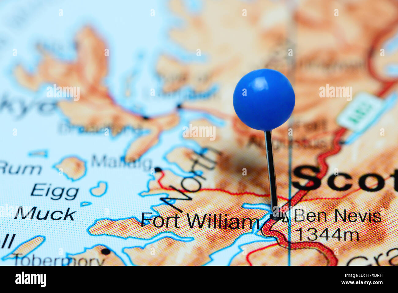 Map of fort william hi-res stock photography and images - Alamy