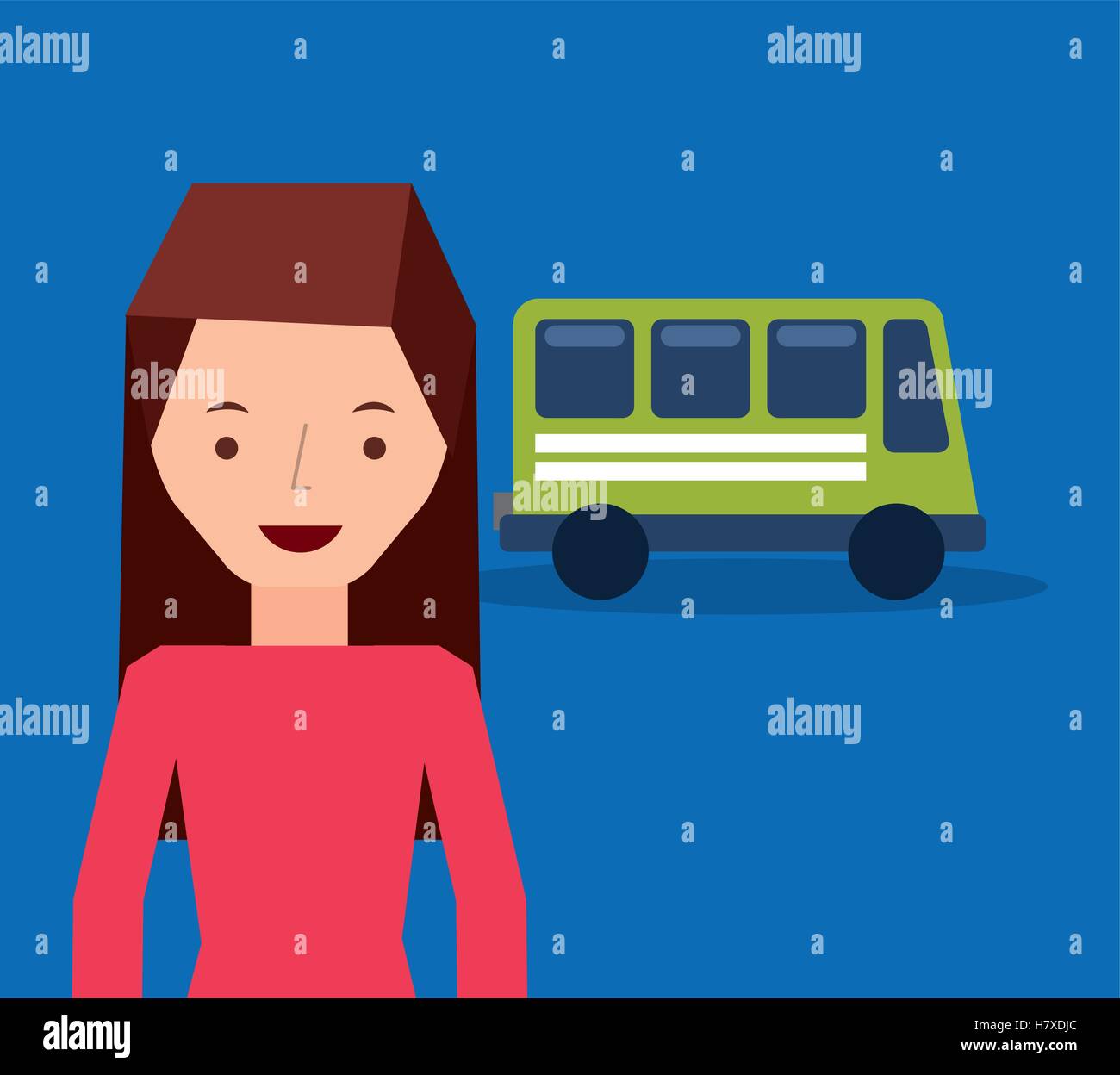 transport bus vehicle icon vector illustration design Stock Vector ...