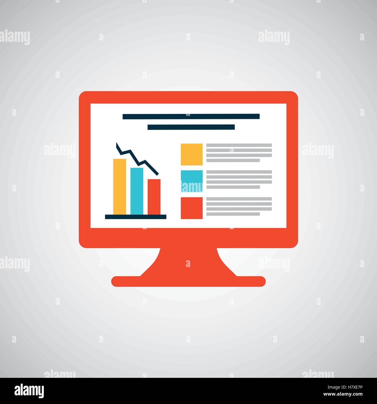 monitor computer infographic icon graphic vector illustration eps 10 ...