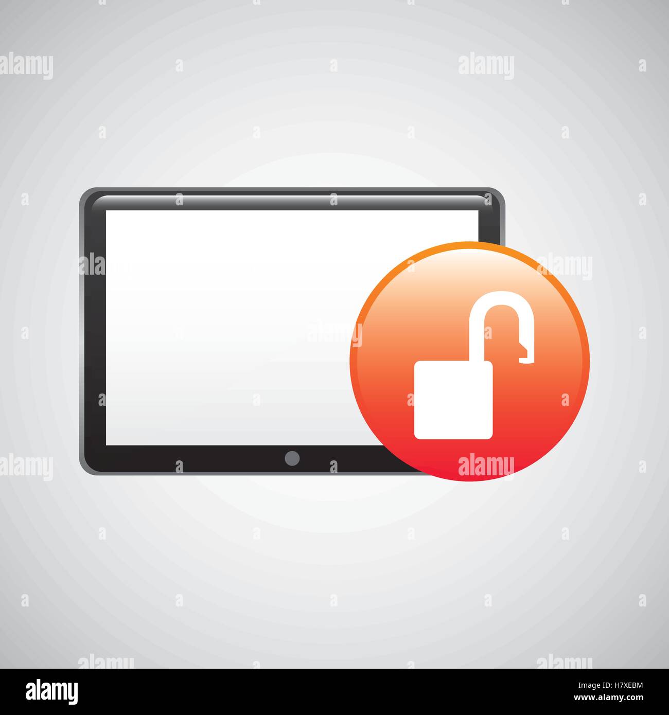 Tablet hacker password login Stock Vector Images - Alamy