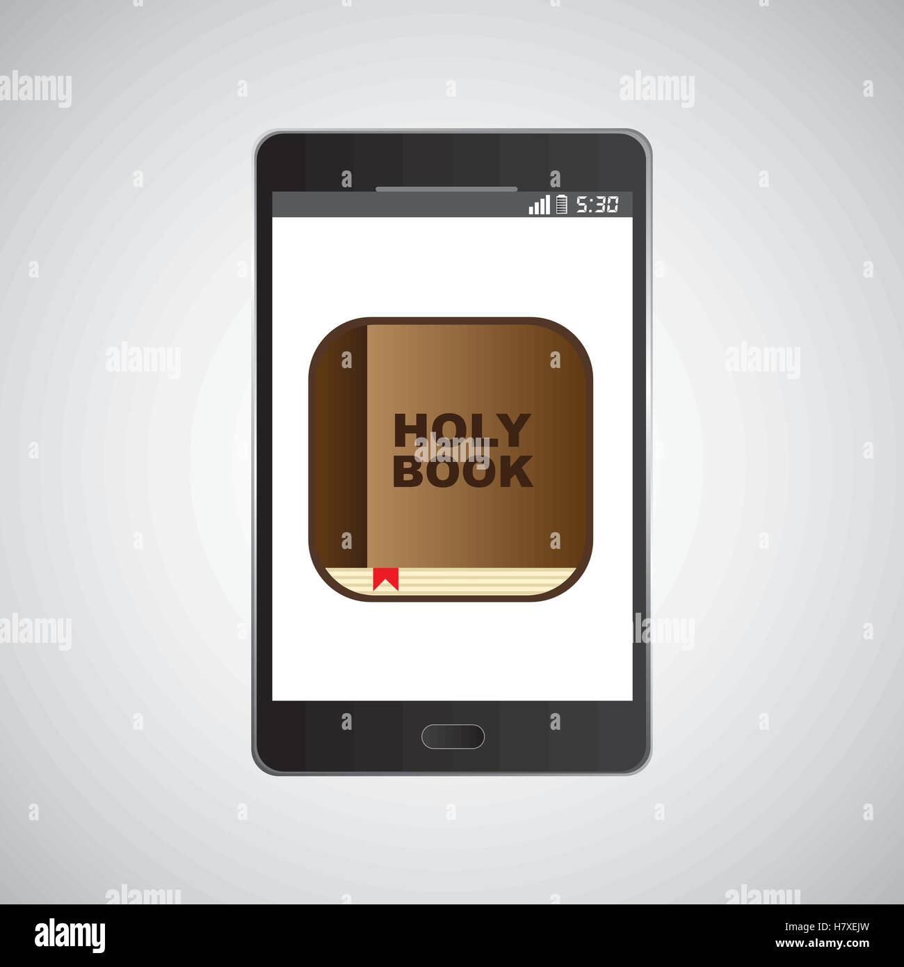 big smartphone black holy bible online icon vector illustration eps 10 ...