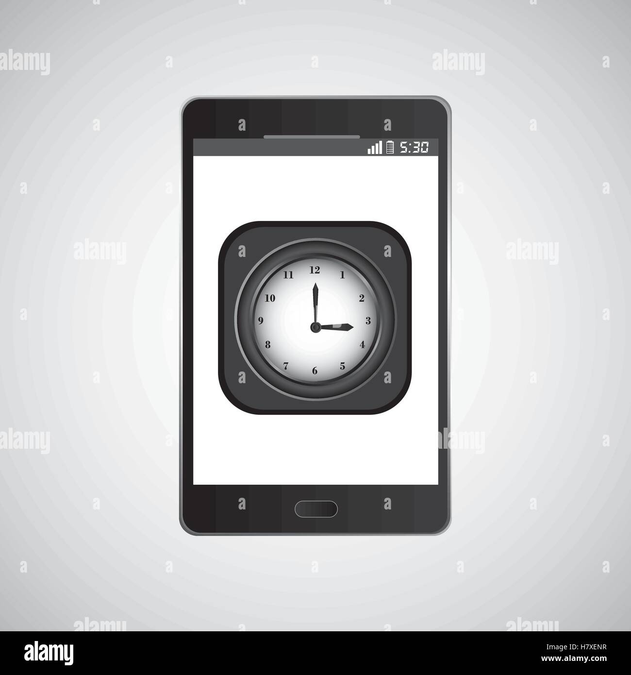 icon smartphone design clock time vector illustration eps 10 Stock ...