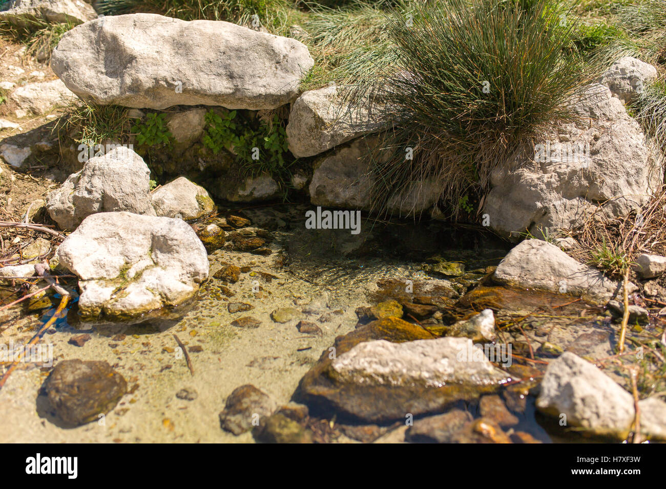 Mediterranean natural spring water in summer in Turkey Burdur Stock ...