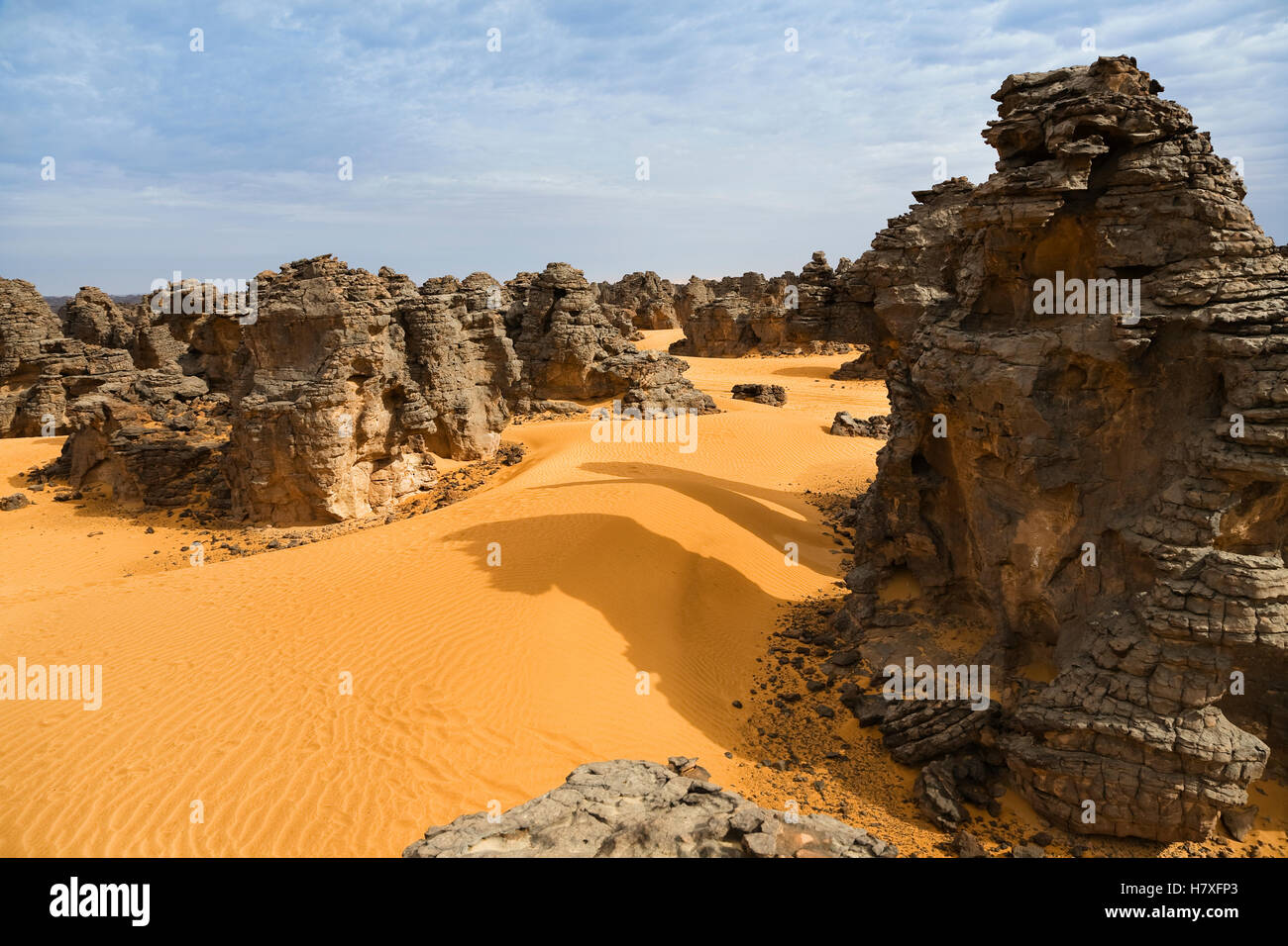 Rock formations, Tassili of Maridet, Libyan Desert, Libya Stock Photo ...
