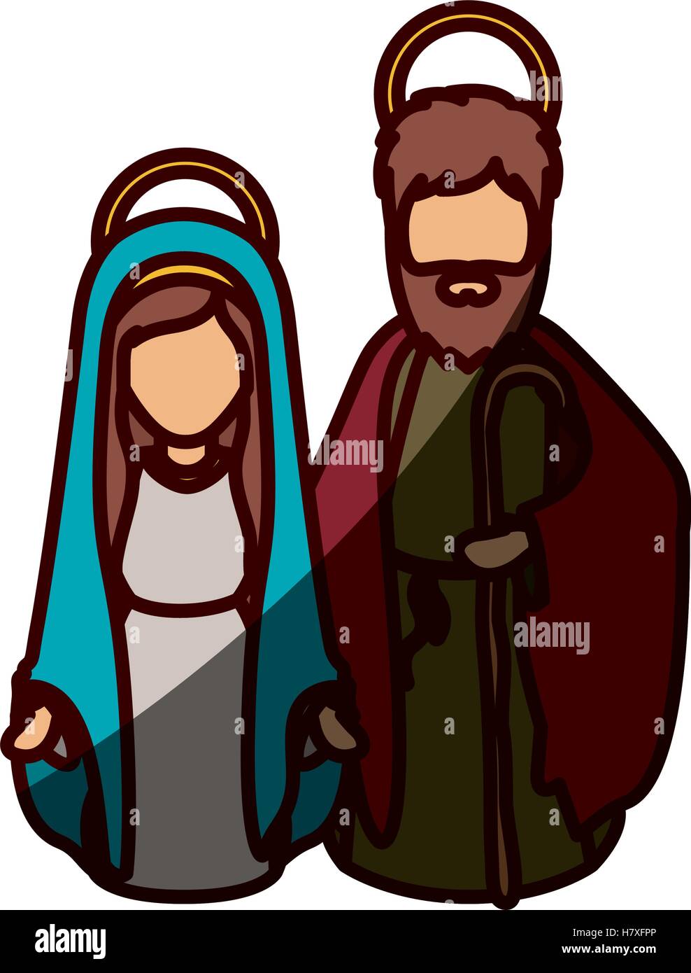 Mary joseph cartoon icon holy hi-res stock photography and images - Alamy