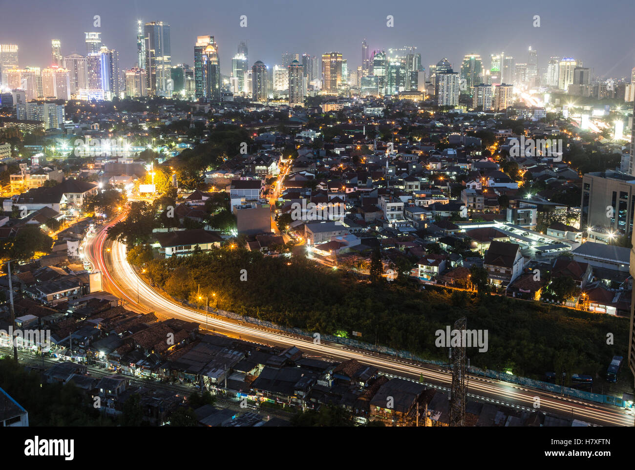 Indonesia jakarta view city night hi-res stock photography and images ...