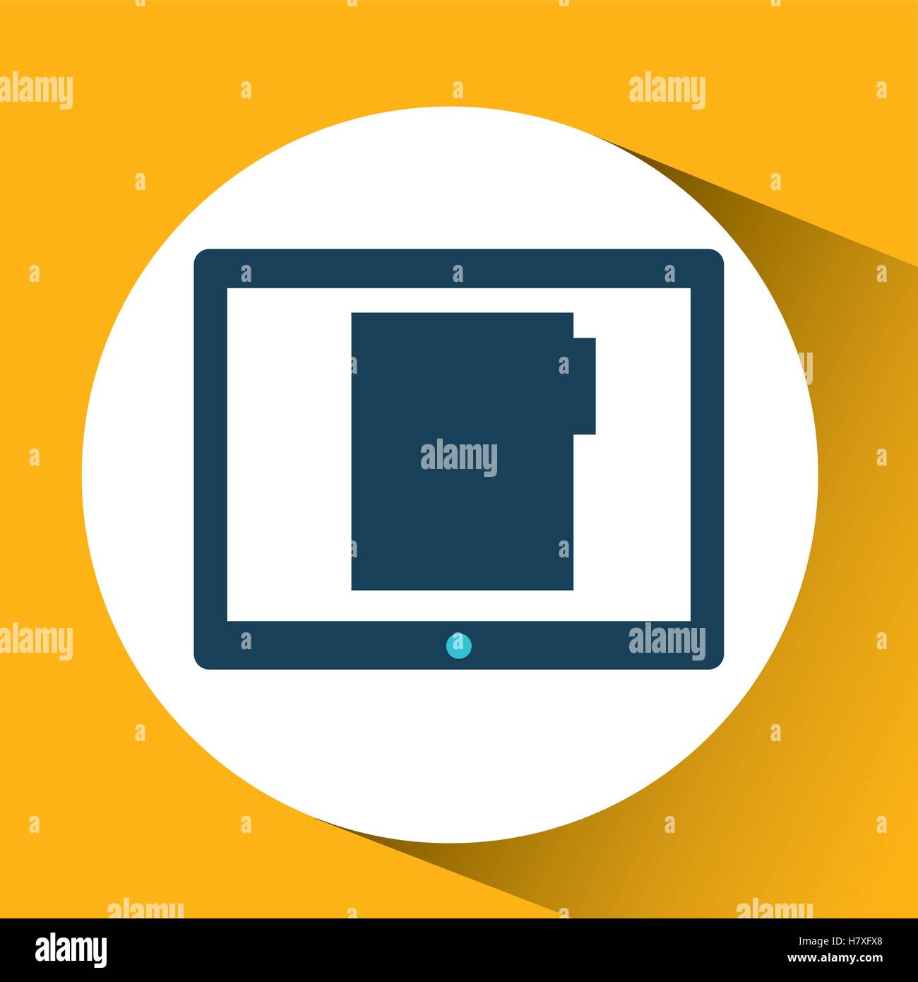 blue cartoon tablet file bubble speech vector illustration eps 10 Stock ...