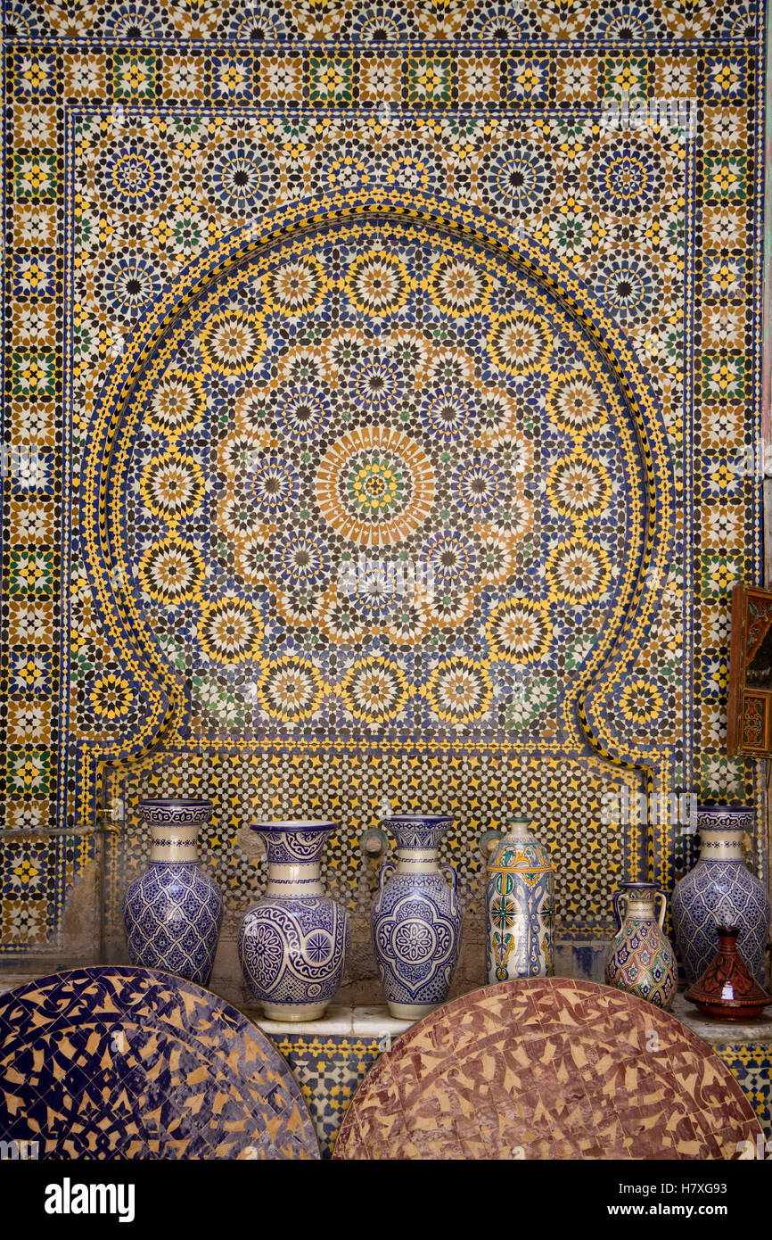 fez shop of ceramics Stock Photo - Alamy