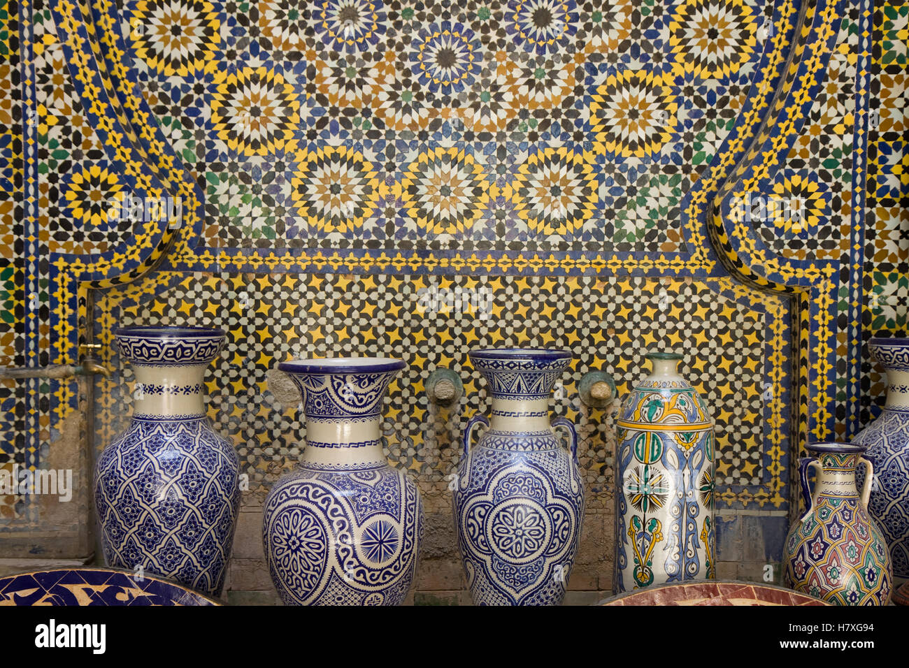 fez shop of ceramics Stock Photo - Alamy