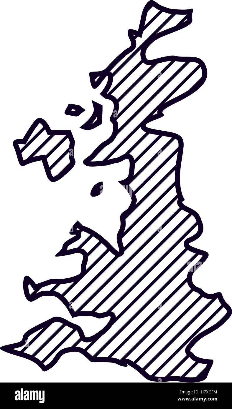 United kingdom map icon. London uk landmark tourism and england theme ...