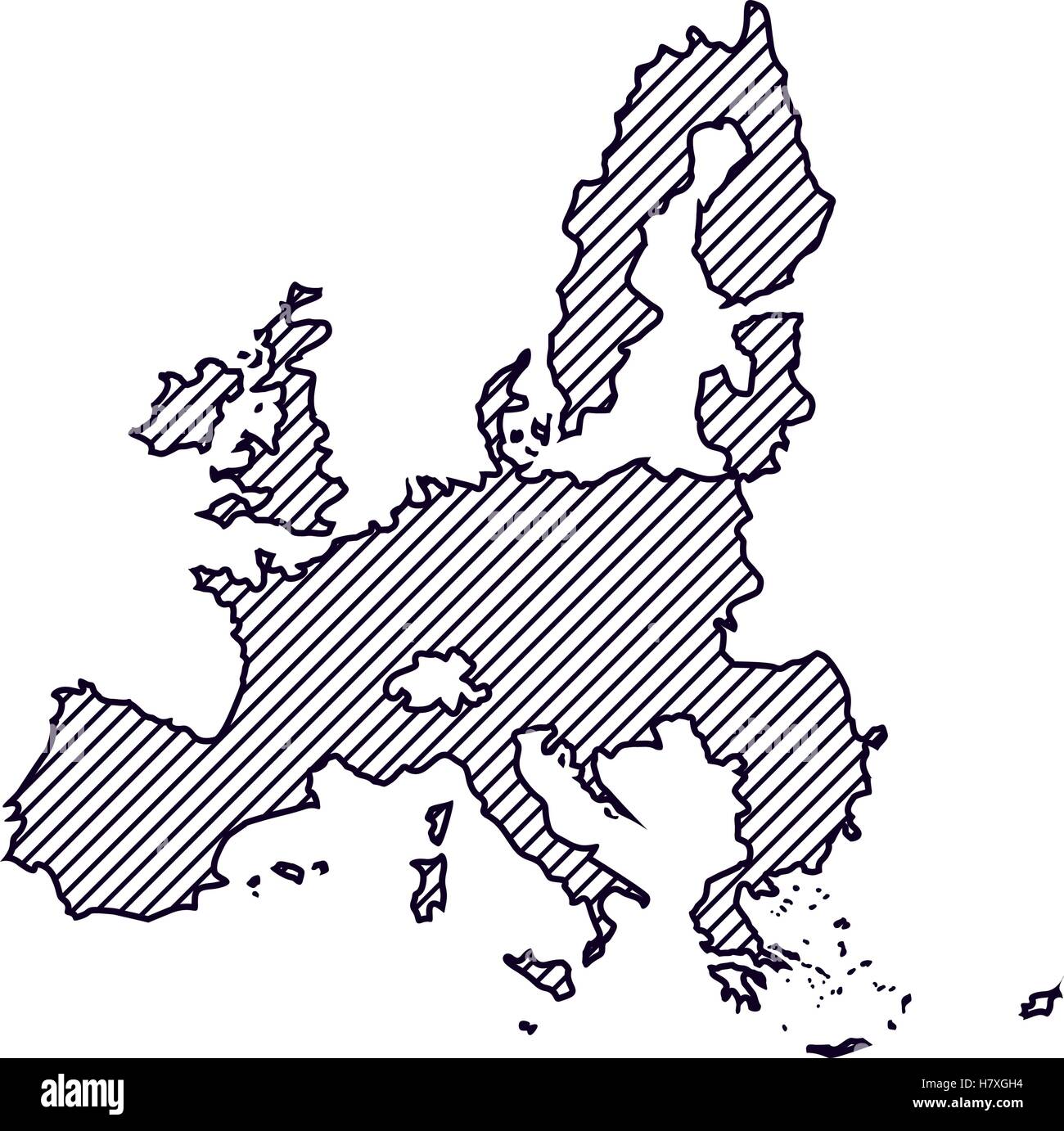 European union map icon. Europe eu country national and politics theme ...