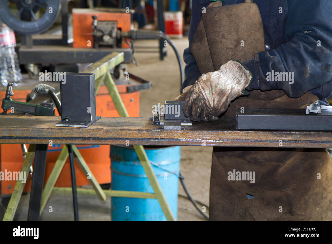 metalworker at work in his workshop Stock Photo - Alamy