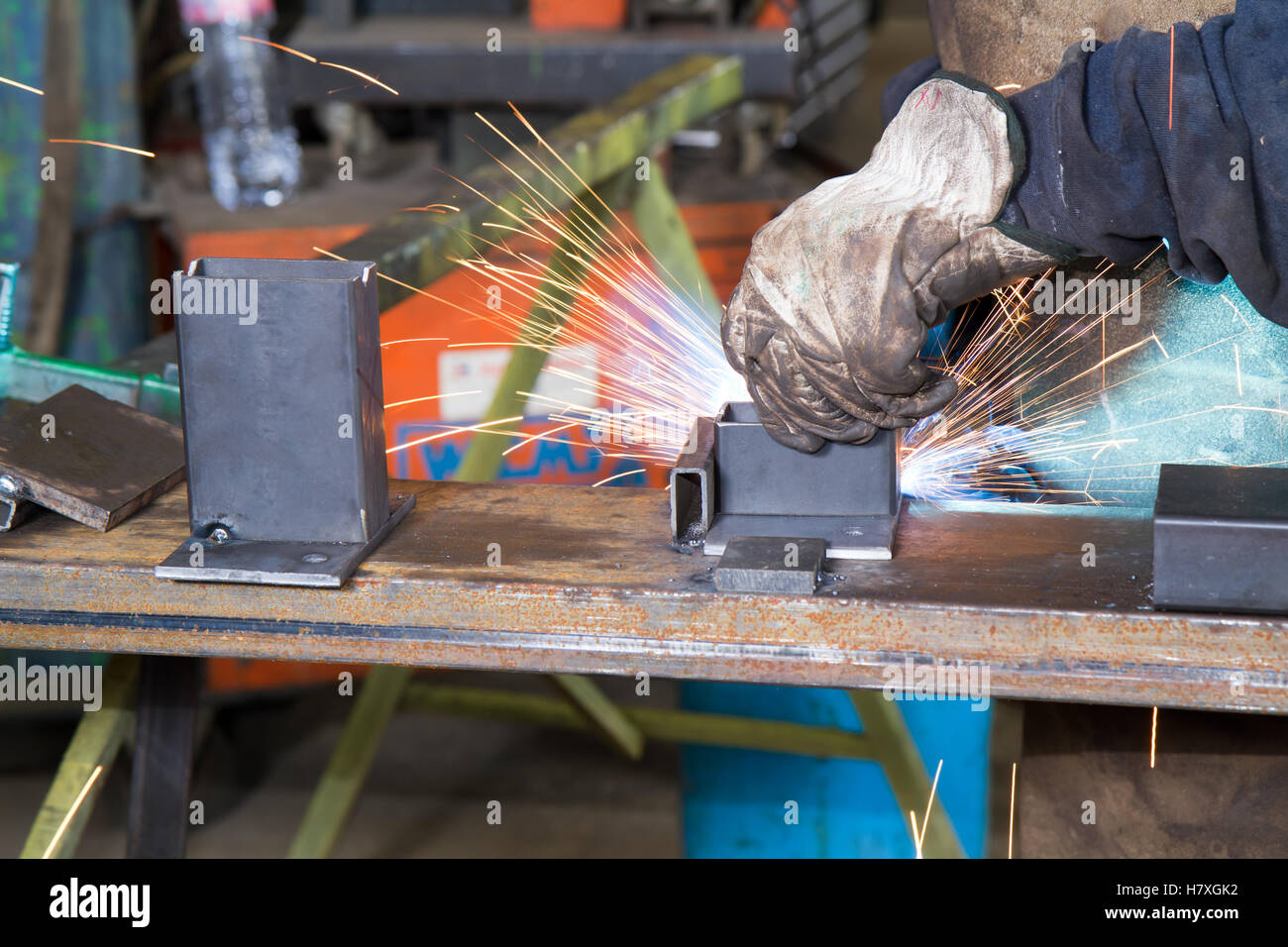 metalworker at work in his workshop Stock Photo - Alamy