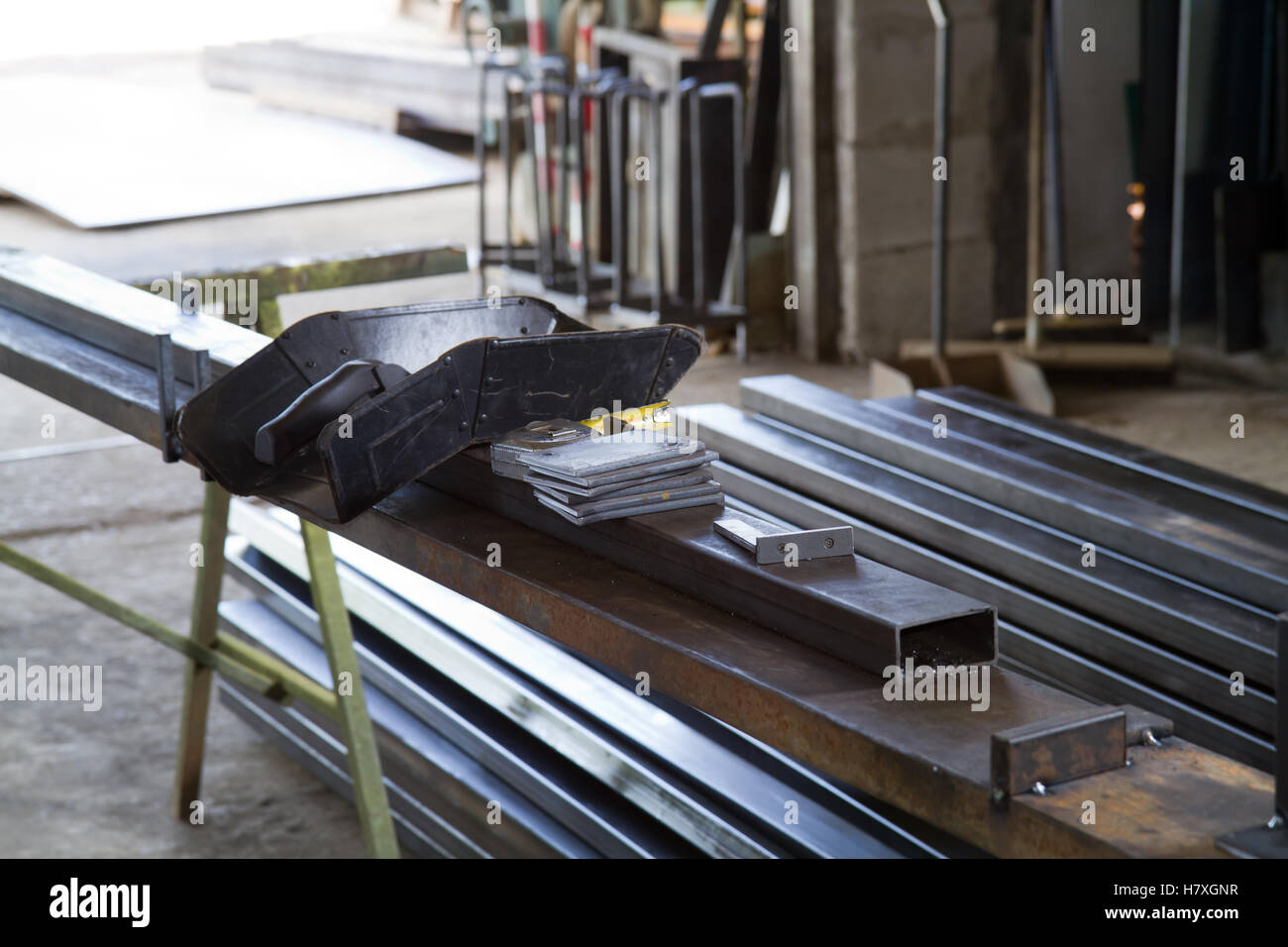 metalworker at work in his workshop Stock Photo - Alamy
