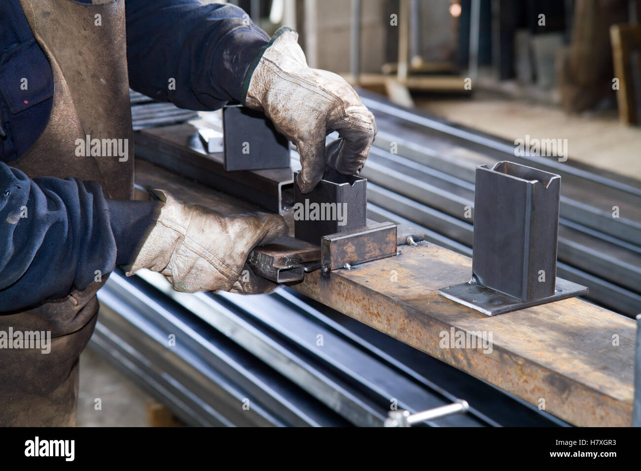 metalworker at work in his workshop Stock Photo - Alamy