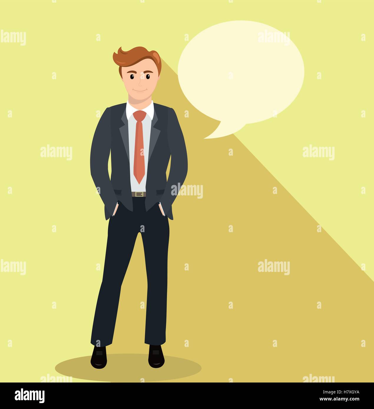 Corporate businessman standing on Stock Vector Images - Alamy