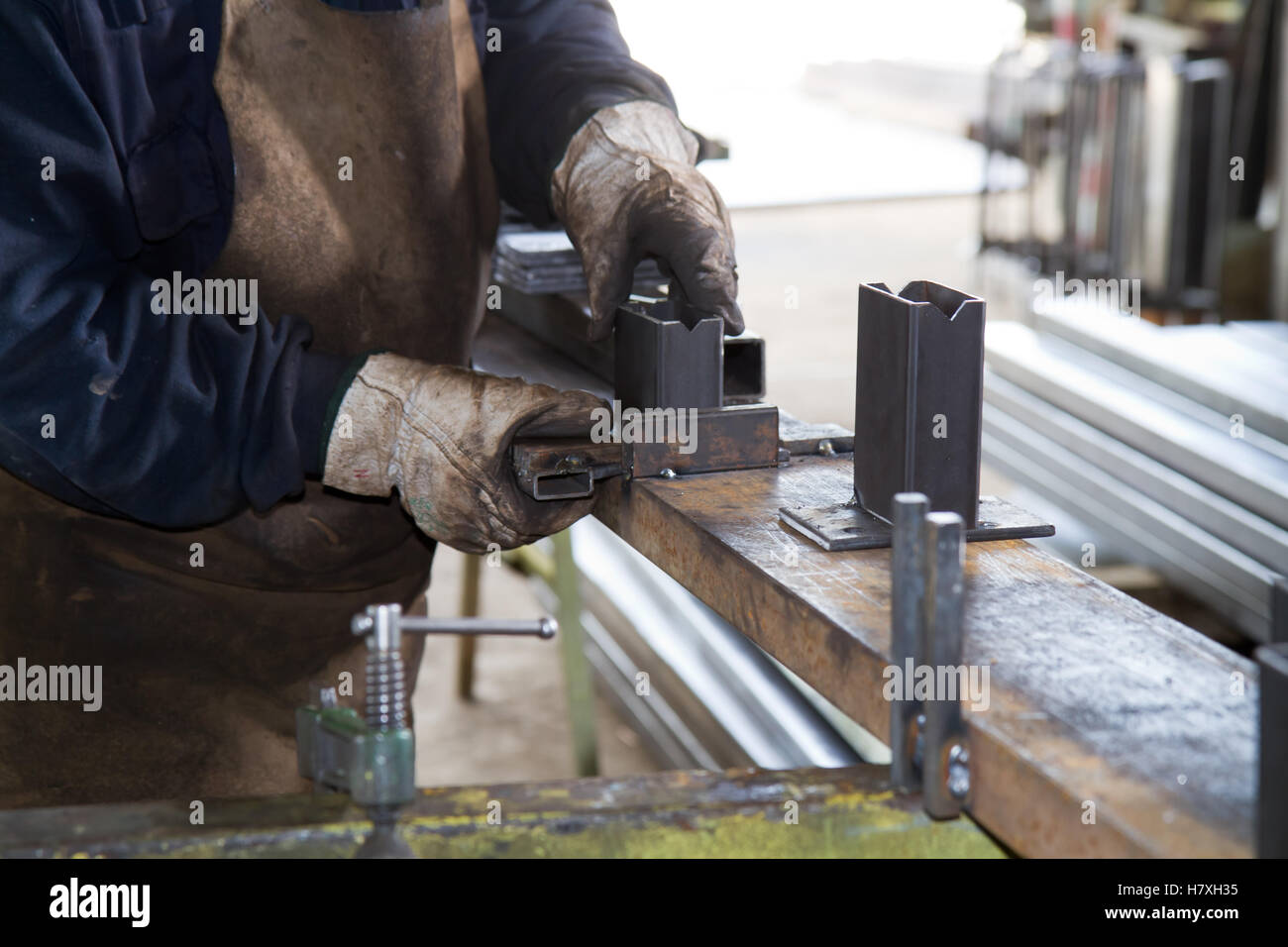 metalworker at work in his workshop Stock Photo - Alamy