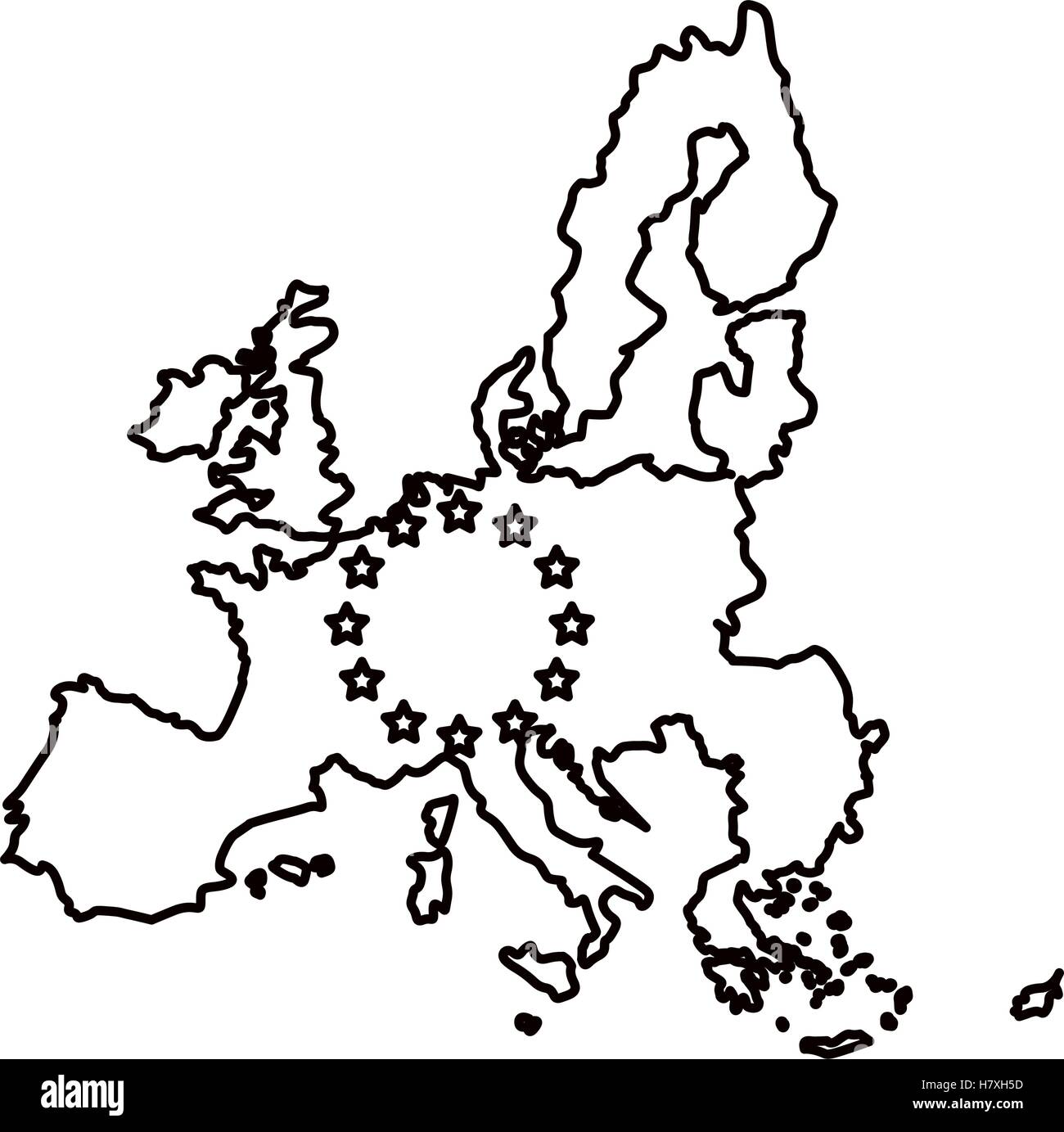 Brexit map icon. European union eu europe nation and government theme ...