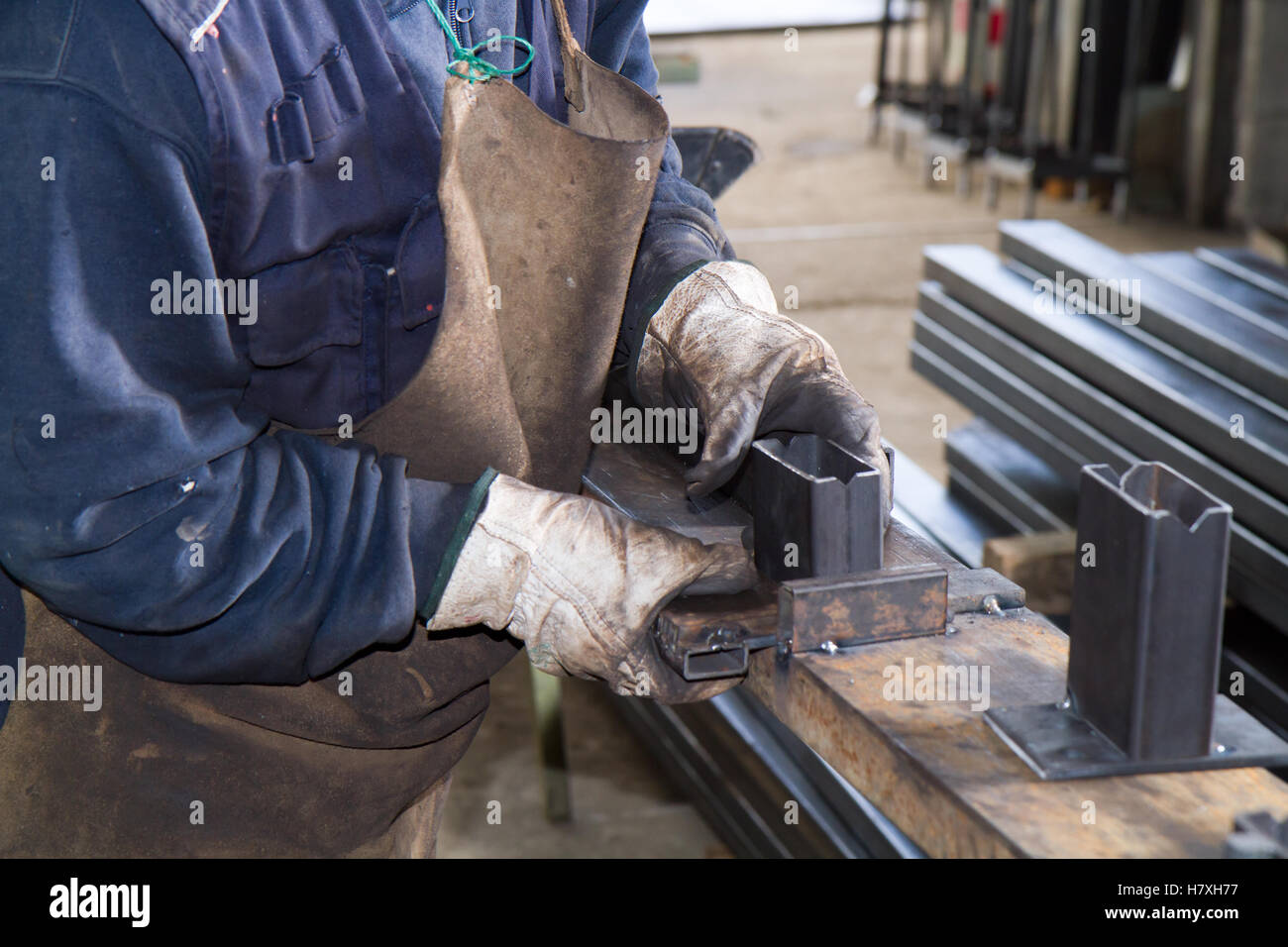 metalworker at work in his workshop Stock Photo - Alamy