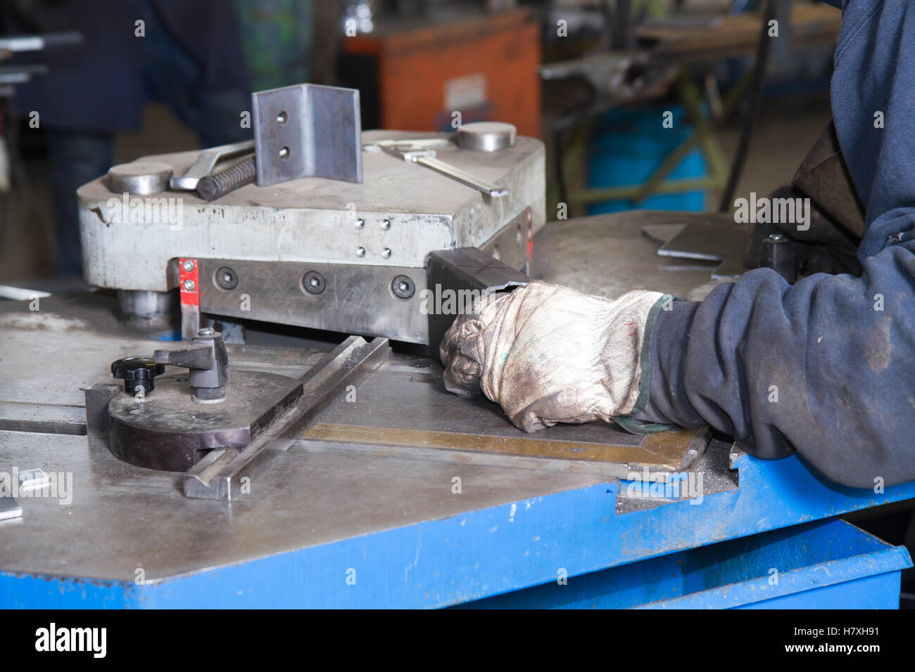 metalworker at work in his workshop Stock Photo - Alamy