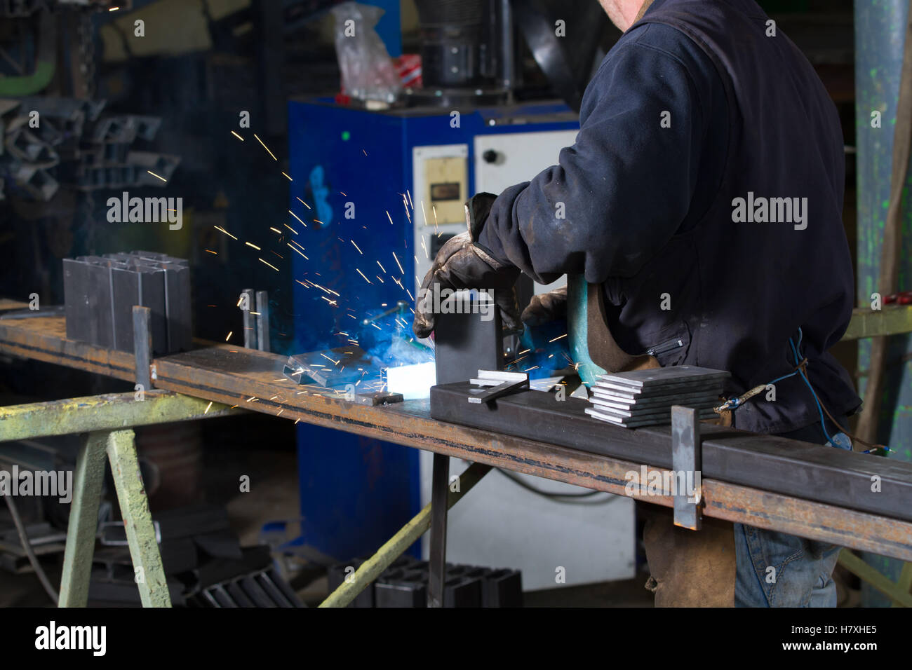 metalworker at work in his workshop Stock Photo - Alamy