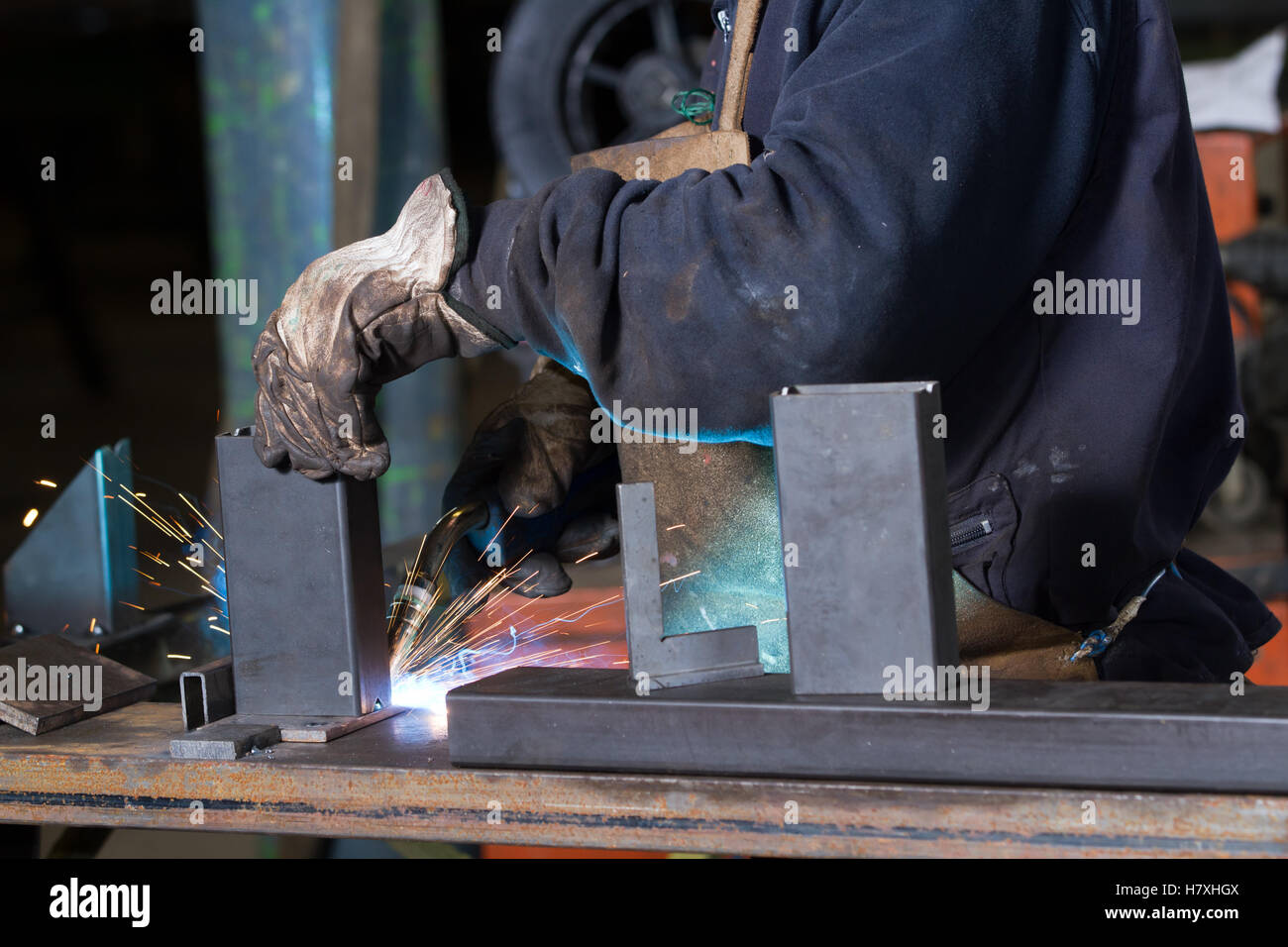 metalworker at work in his workshop Stock Photo - Alamy