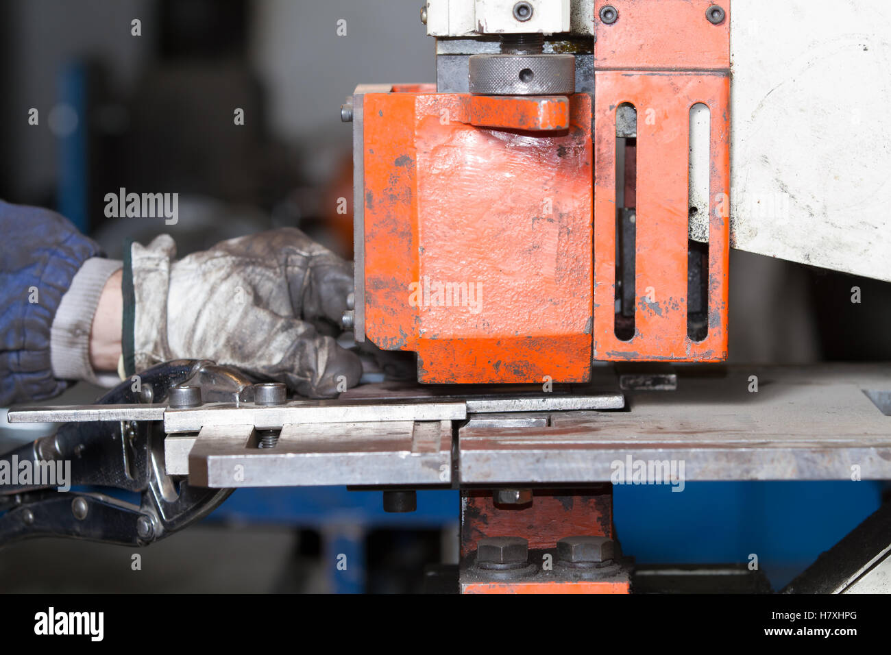 metalworker at work in his workshop Stock Photo - Alamy