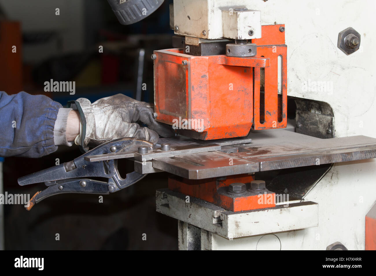 metalworker at work in his workshop Stock Photo - Alamy