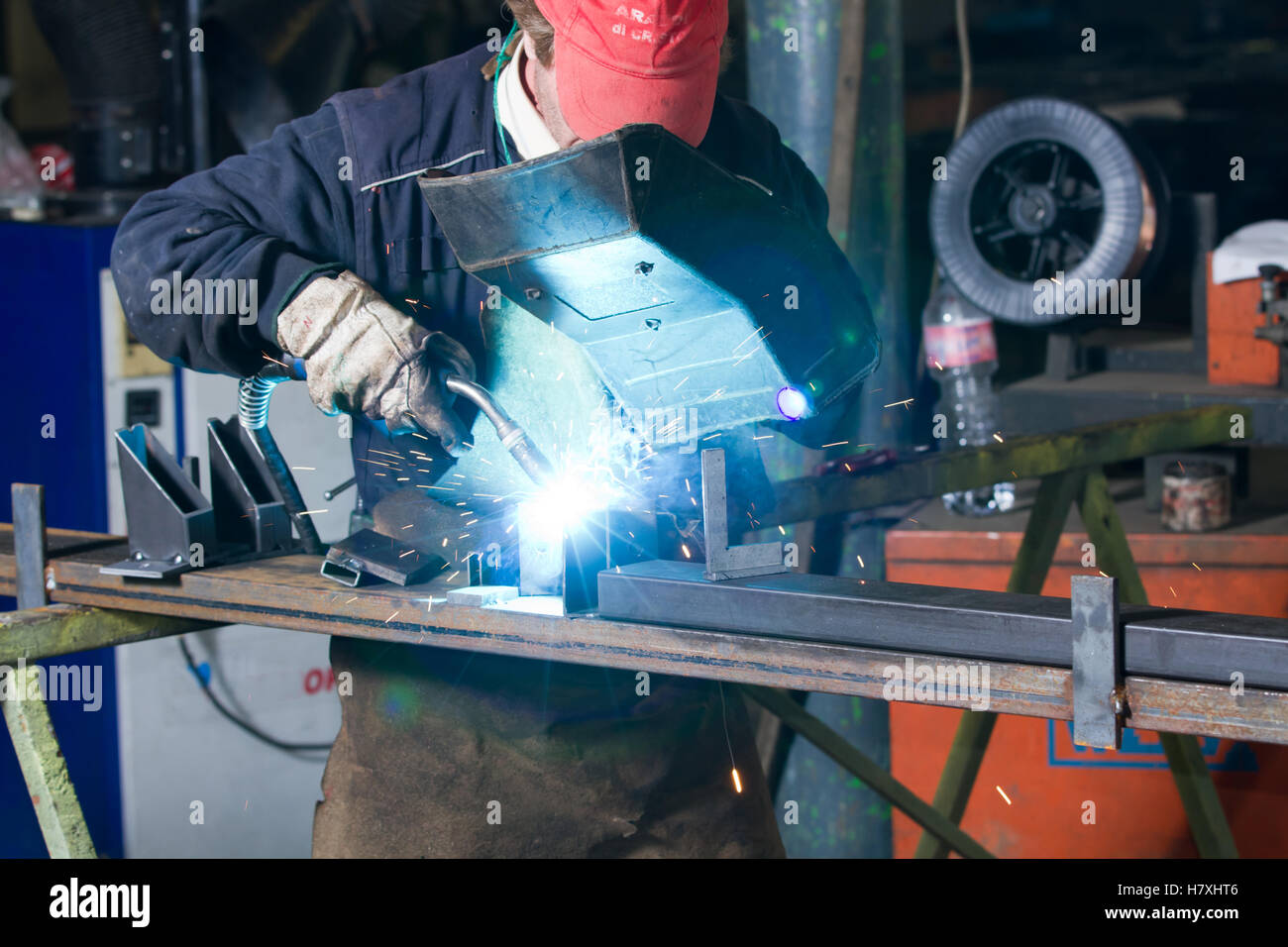 metalworker at work in his workshop Stock Photo - Alamy