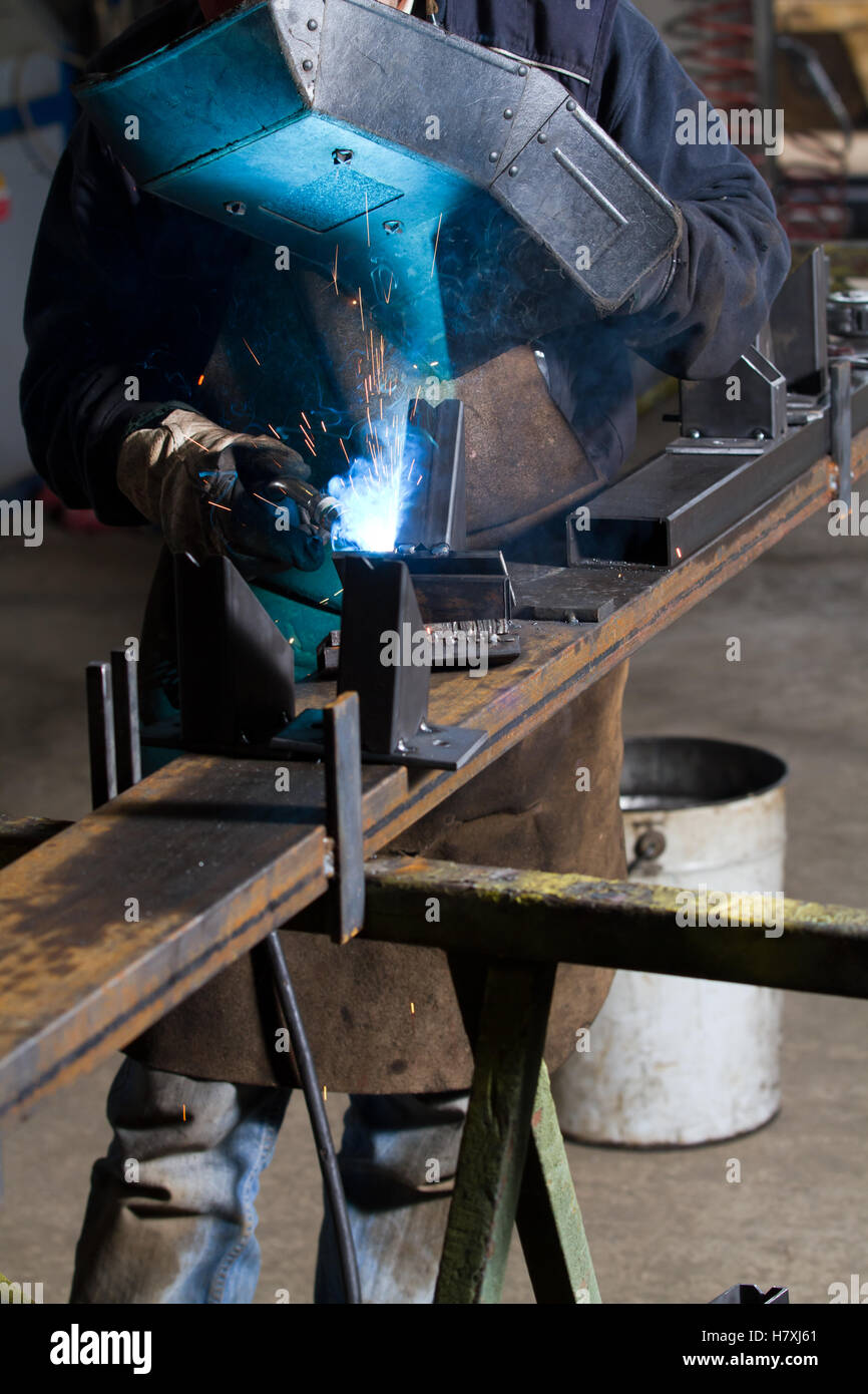 metalworker at work in his workshop Stock Photo - Alamy