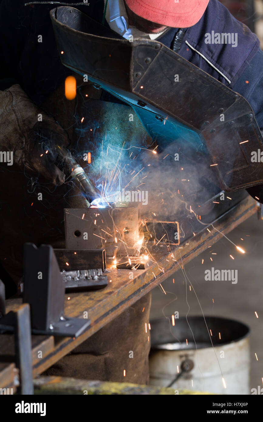 metalworker at work in his workshop Stock Photo - Alamy
