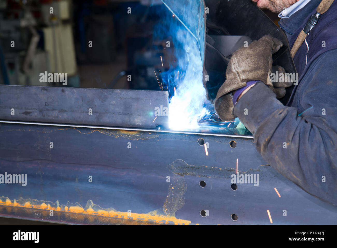 metalworker at work in his workshop Stock Photo - Alamy