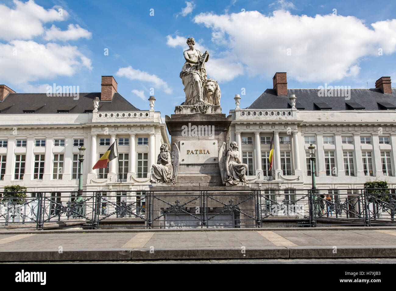 Brussels, Belgium, monument on the Place des Martyrs Stock Photo - Alamy