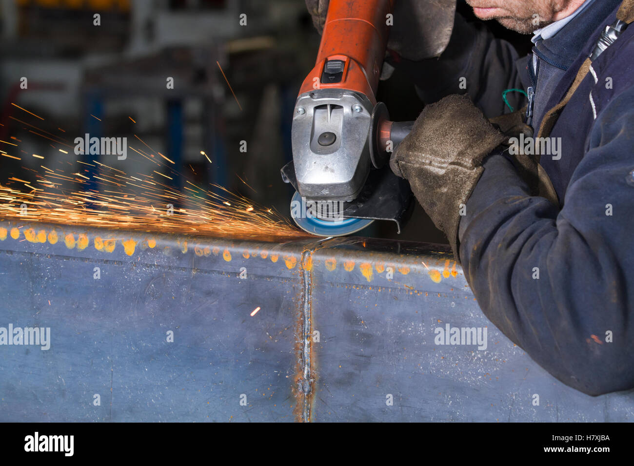 metalworker at work in his workshop Stock Photo - Alamy