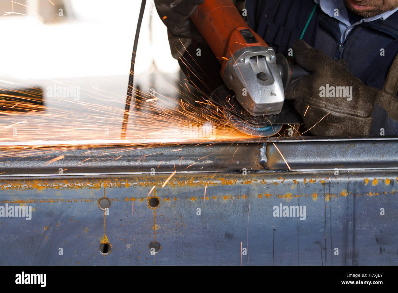 metalworker at work in his workshop Stock Photo - Alamy