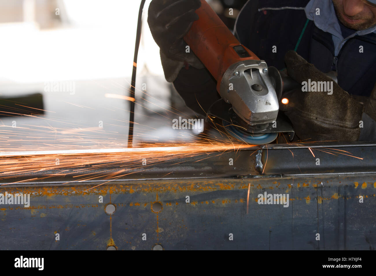 metalworker at work in his workshop Stock Photo - Alamy