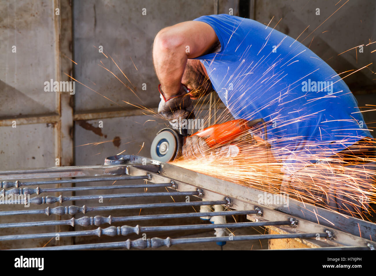metalworker at work in his workshop Stock Photo - Alamy