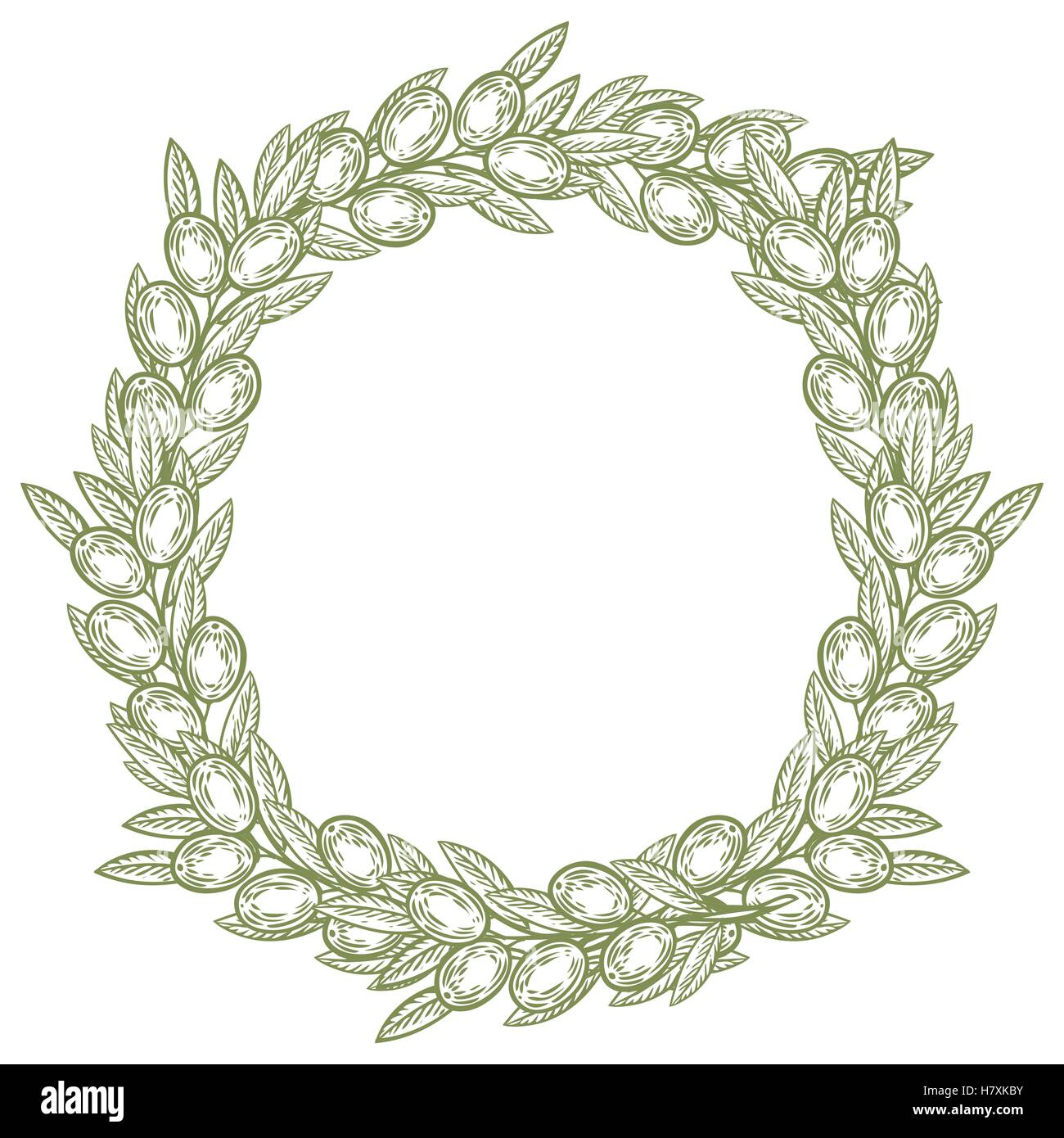 Olive Wreath Vector