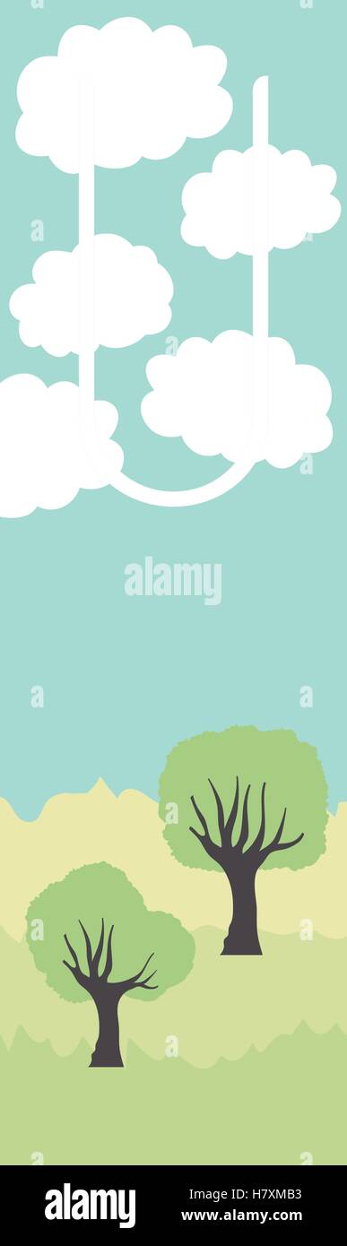 Scrapbook with landscape icon. Card paper label scrapbooking and ...