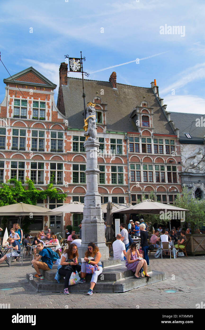 Square in Patershol, Ghent, Flanders, Belgium Stock Photo - Alamy