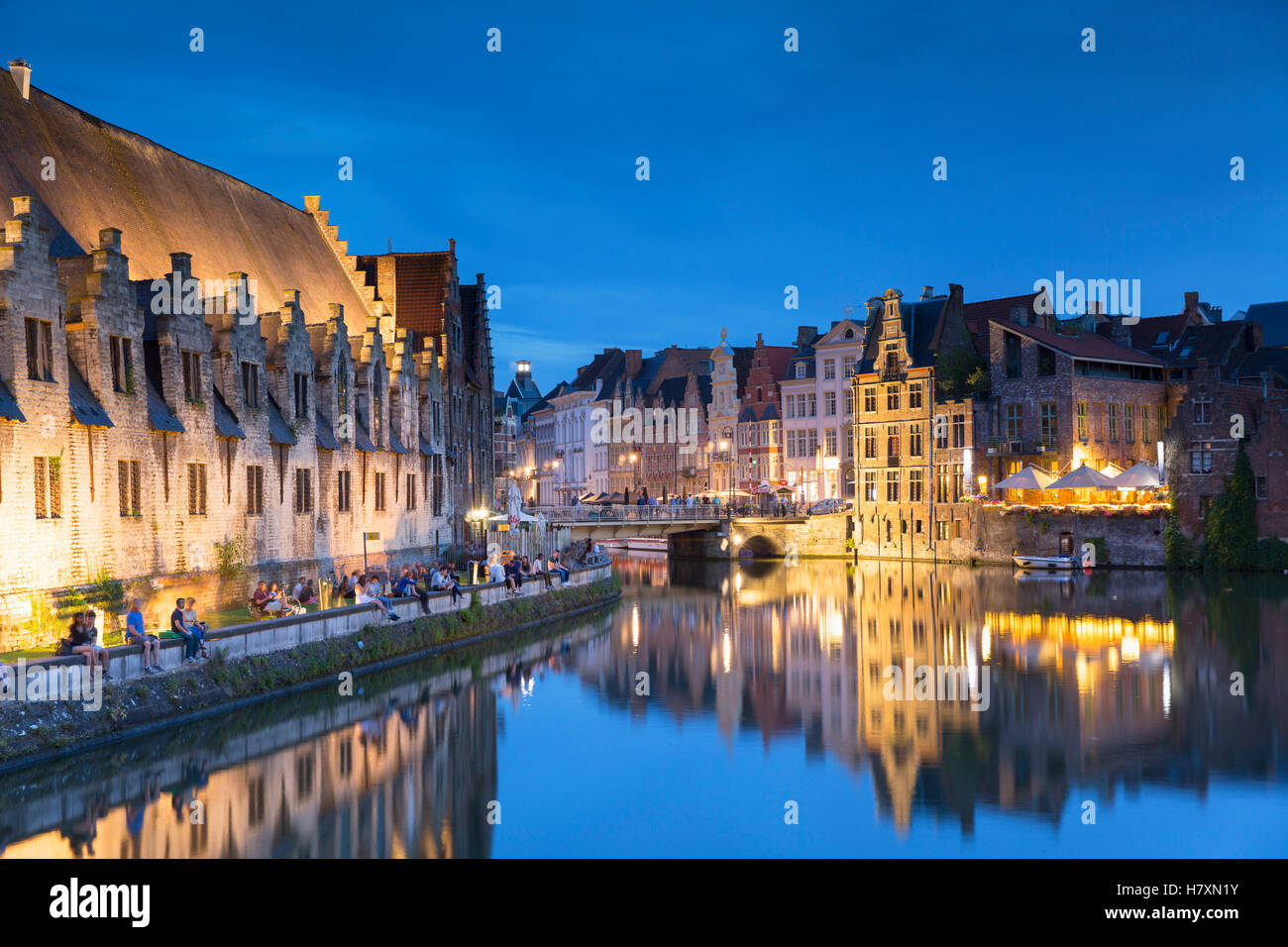 Ghent canal hi-res stock photography and images - Alamy